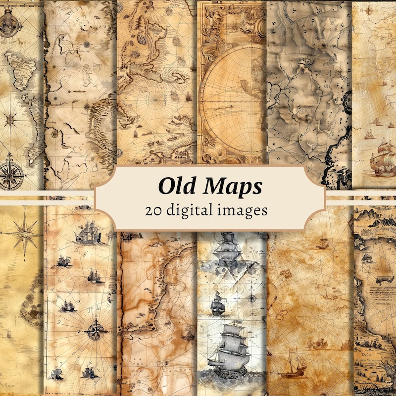 Old World Map Sheet - Etsy