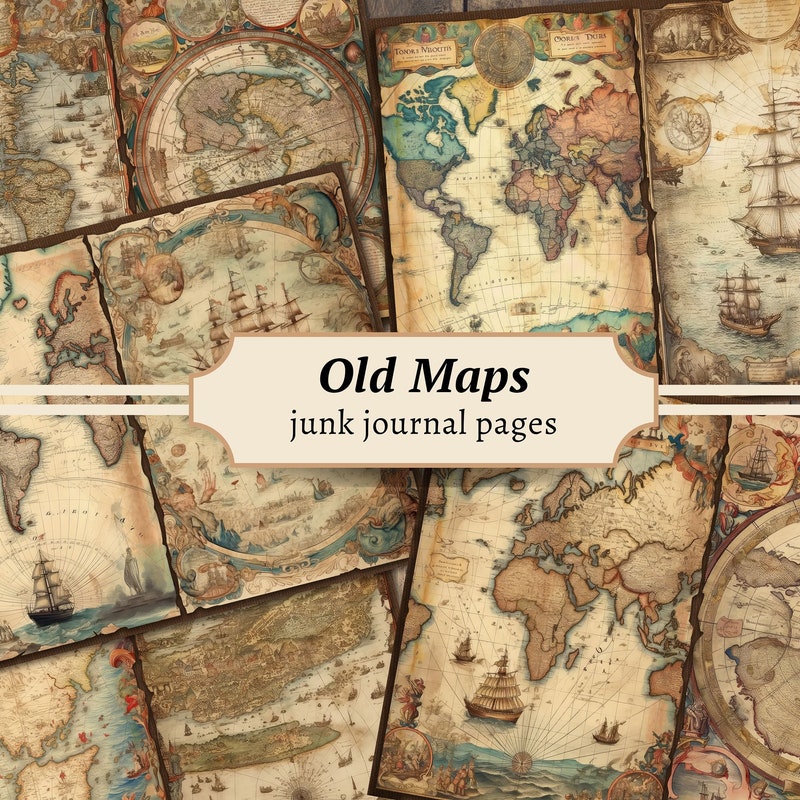 Distressed Map - Etsy