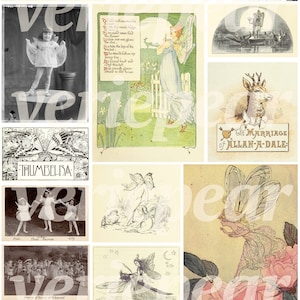 Vintage Fairy Ephemera | 70+ Pc | Printable Faerie Kit | Digital Junk ...
