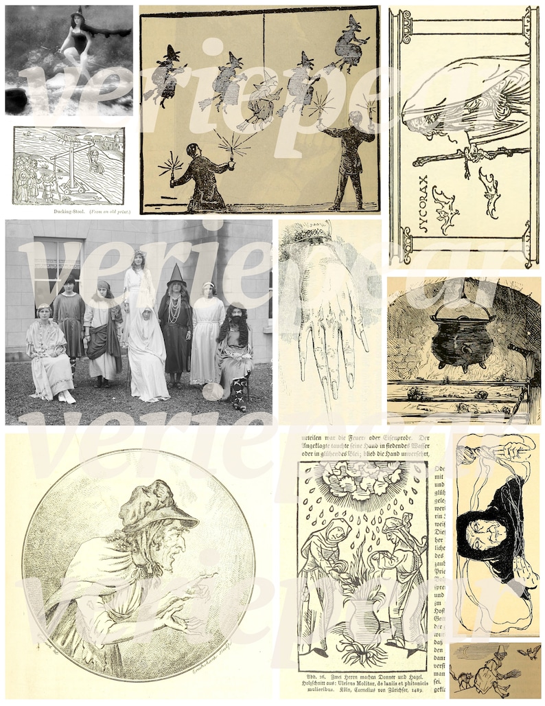 Vintage Witch Ephemera 60 Pc Witchy Junk Journal - Etsy
