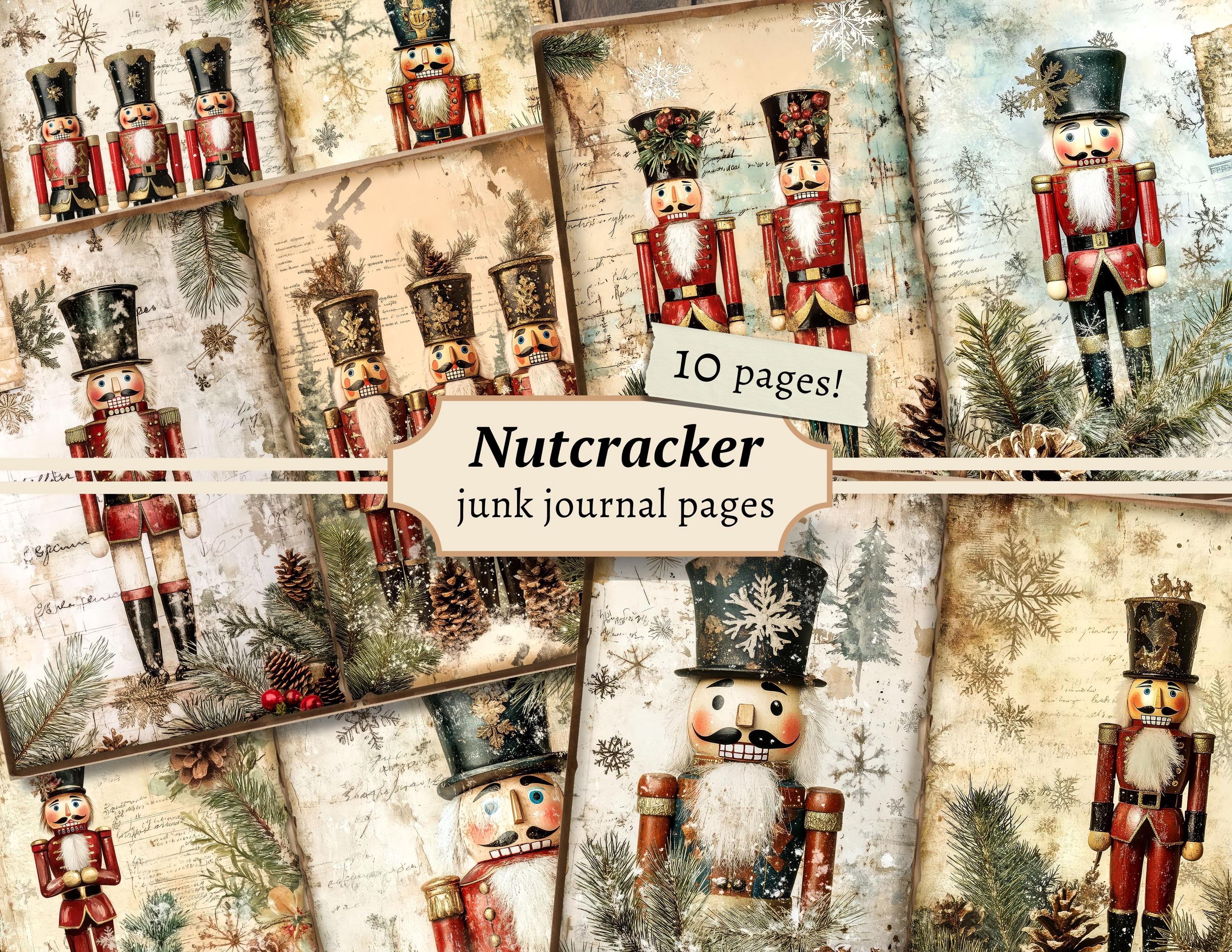Nutcracker Junk Journal Pages, Digital Winter Scrapbook, Christmas ...