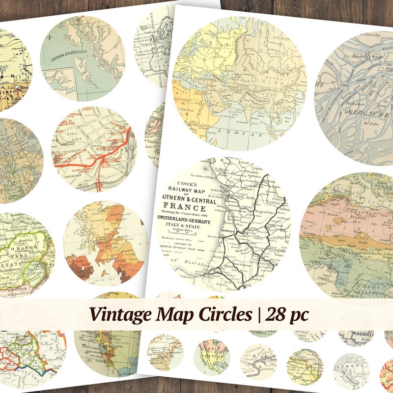 Map Circles - Etsy