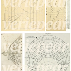 Vintage Graph & Diagram Ephemera | 30+ Pc | Printable Junk Journal ...