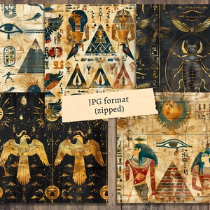 Ancient Egypt Seamless Digital Papers, Scrapbook Background Kit ...