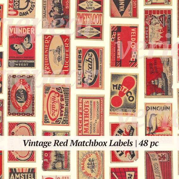 Match Box Labels - Etsy