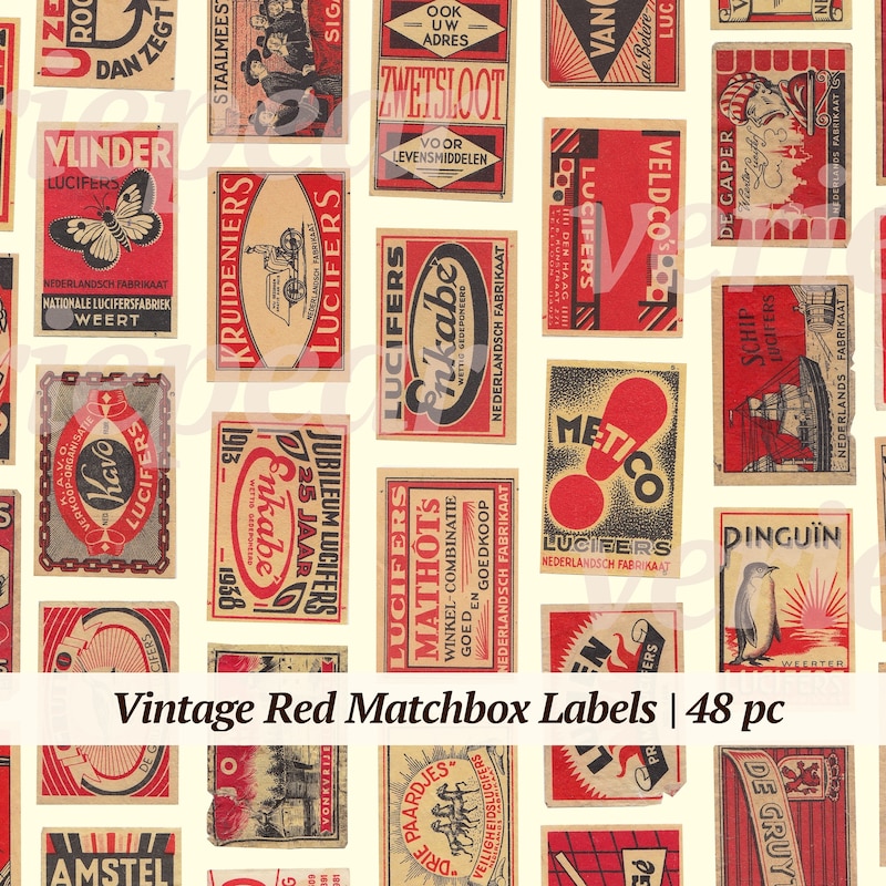 Matchbox Label - Etsy