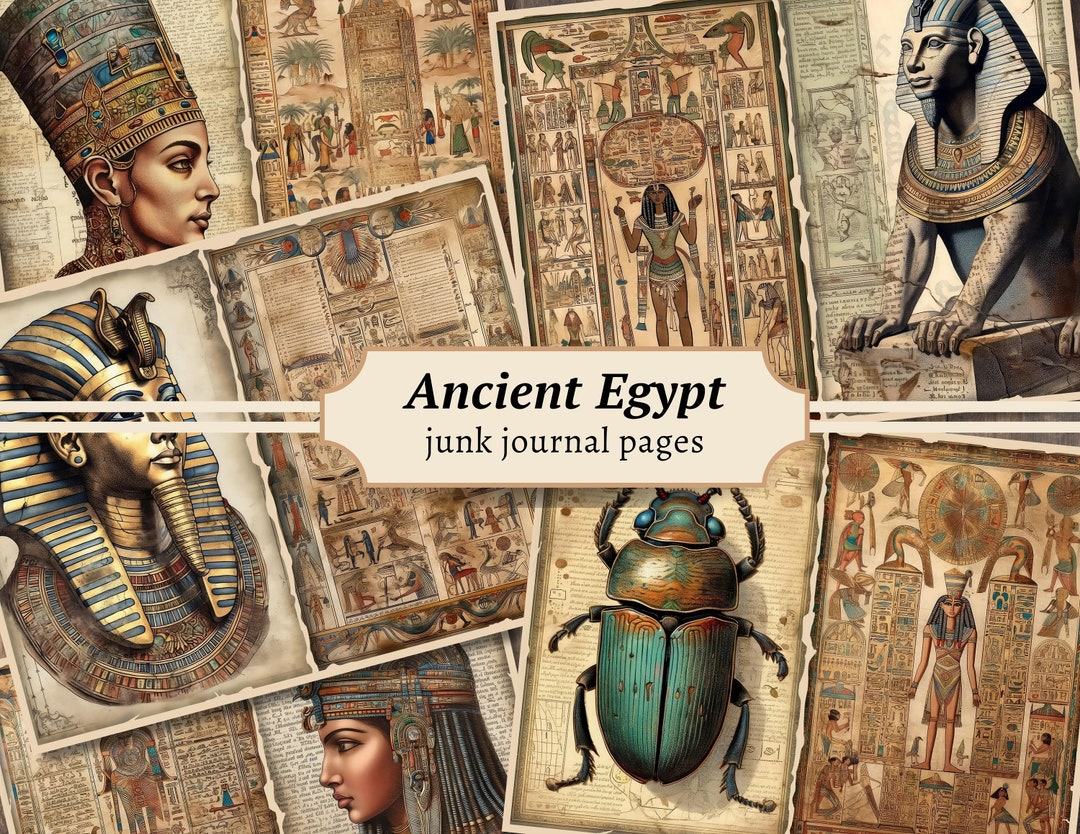 Ancient Egypt Junk Journal Pages, Printable Scrapbook Paper, Digital ...