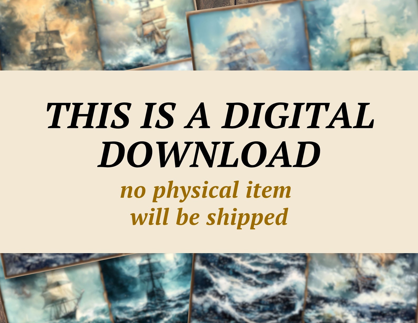 Ships at Sea Junk Journal Pages, Digital Scrapbook Paper Kit, Nautical ...