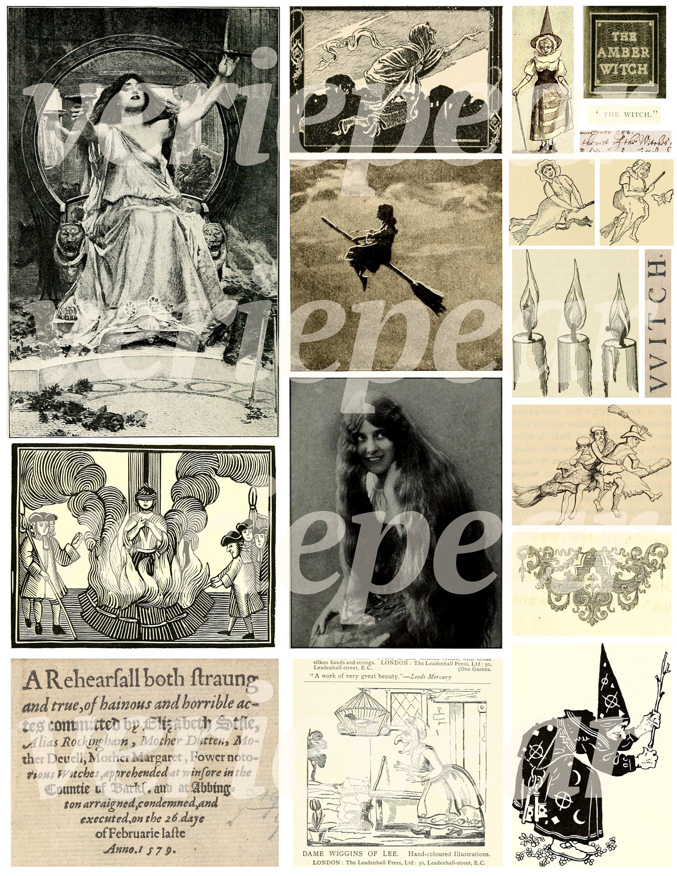 Vintage Witch Ephemera 60 Pc Witchy Junk Journal - Etsy