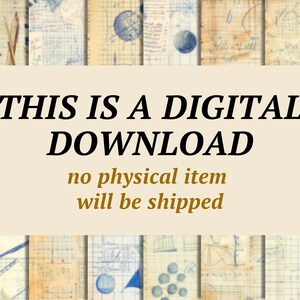 Old School Notes Digital Papers, Vintage Junk Journal Pages, Scholar ...