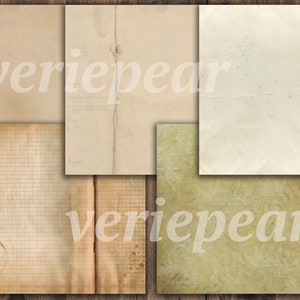 Old Paper Textures | 35 Digital Aged Pages, Printable Vintage Ephemera ...