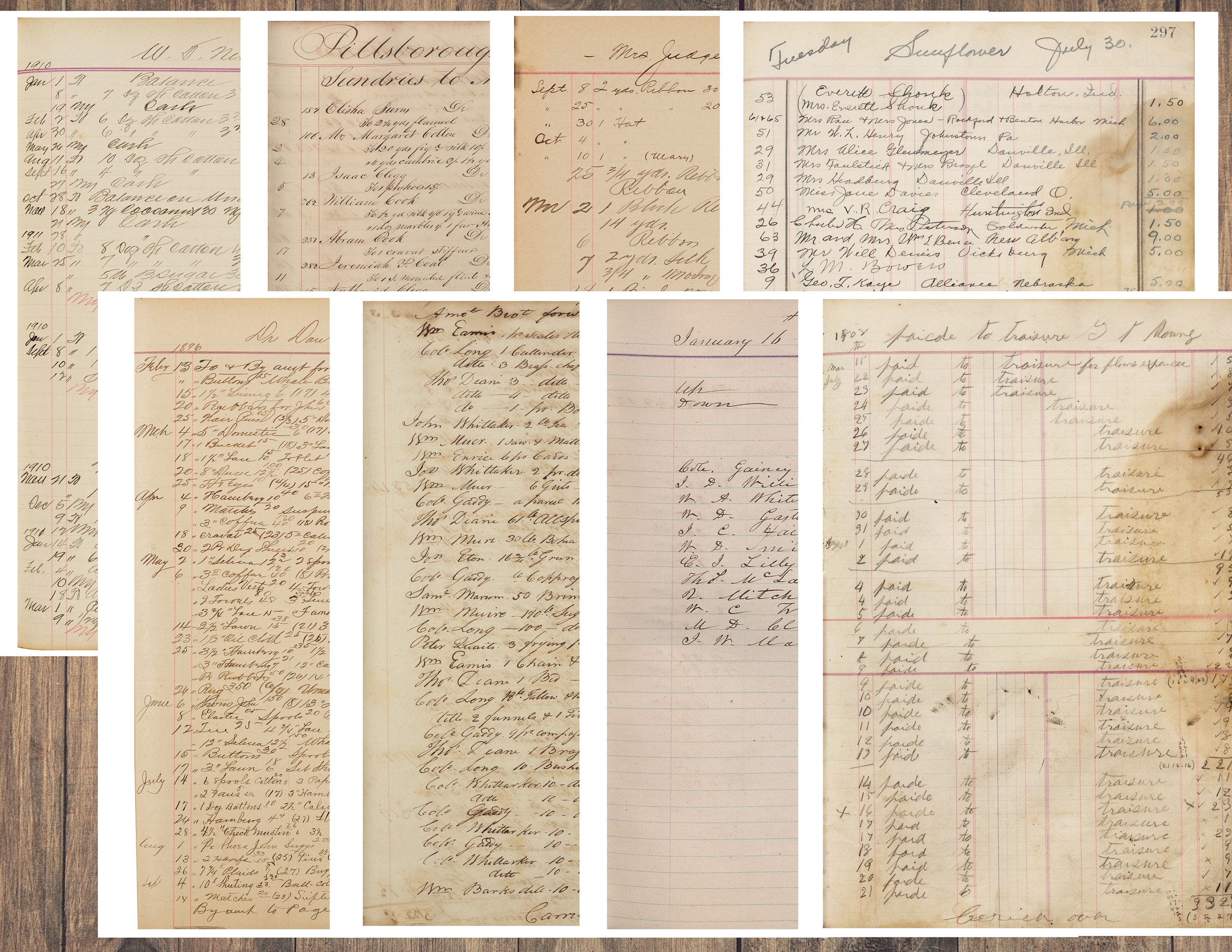 Vintage Ledger Pages 22 Pc Printable Antique Junk Journal - Etsy