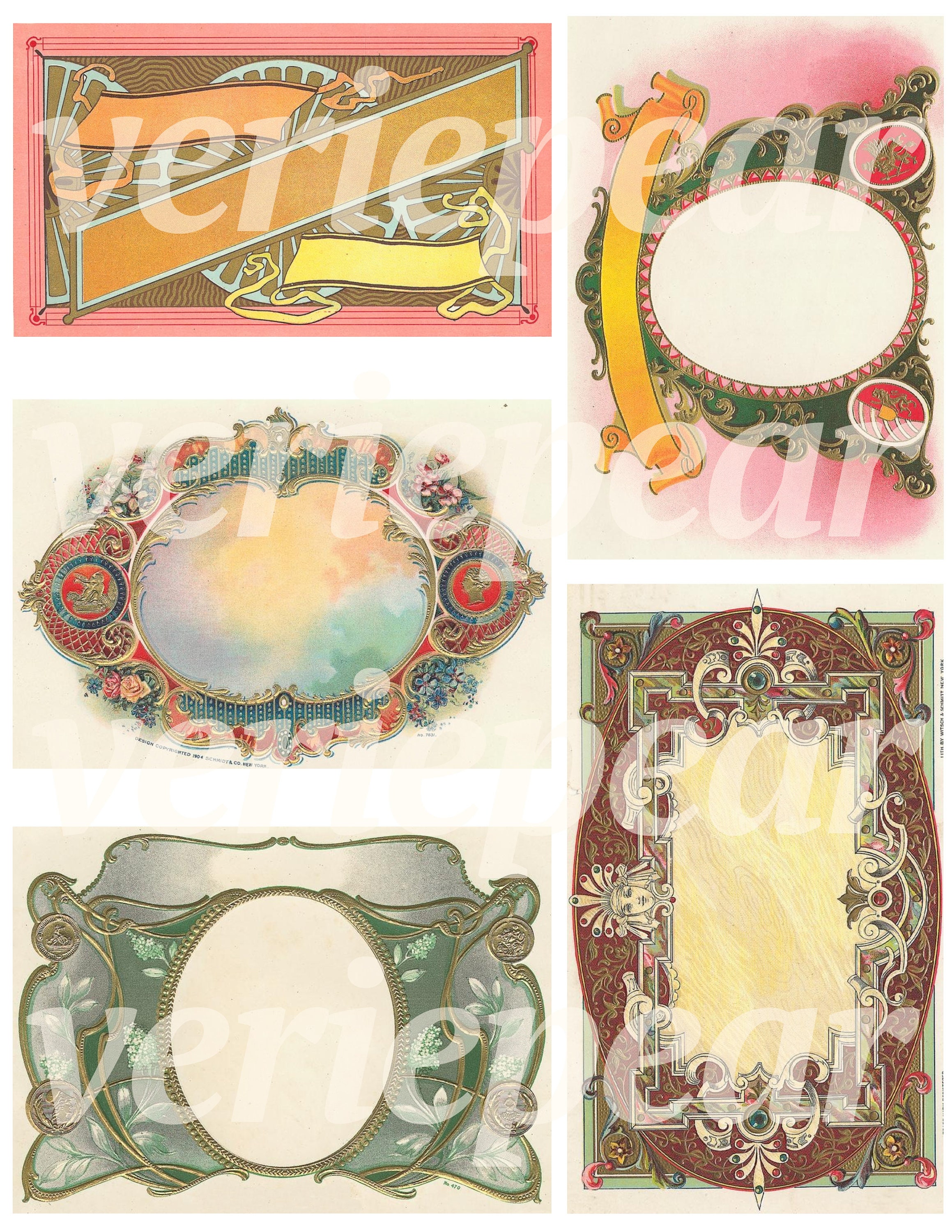 Victorian Frames & Labels 29 Pc Vintage Journaling - Etsy