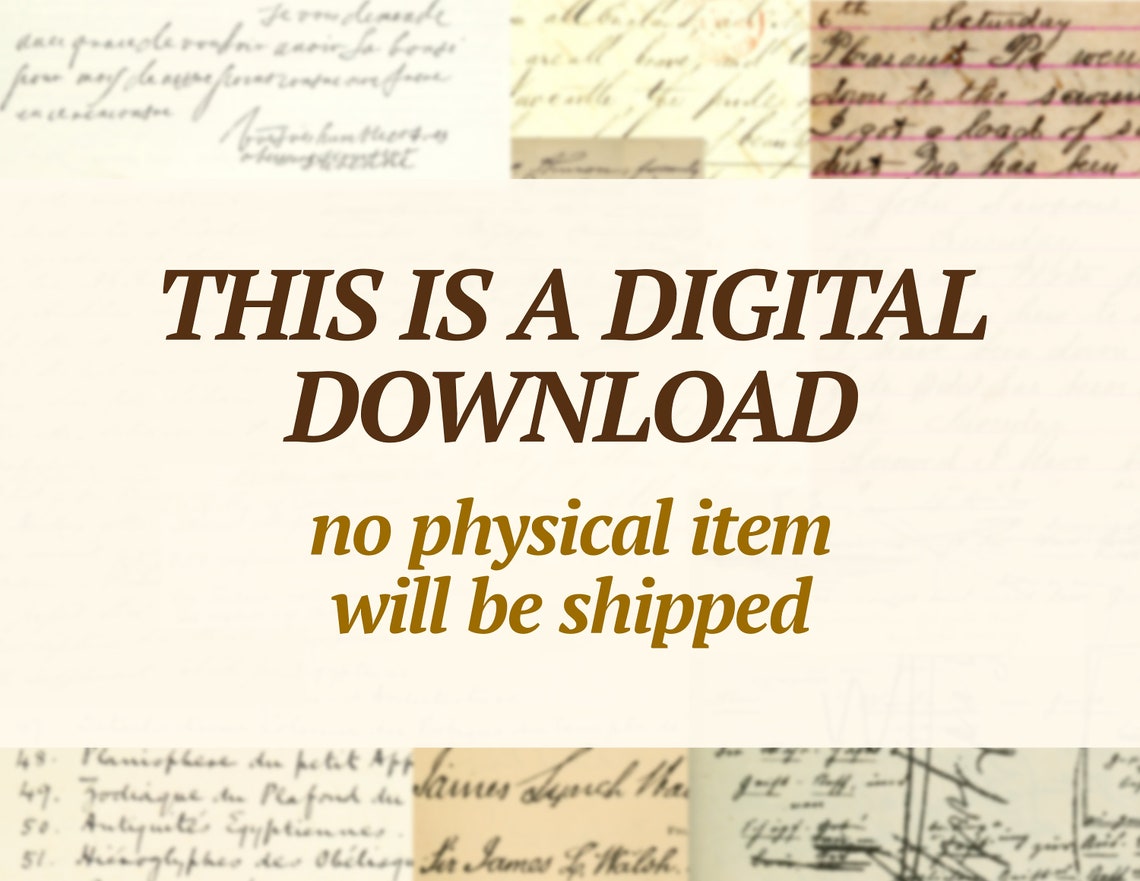 Old Handwritten Notes Printable Ephemera Vintage Letters | Etsy UK