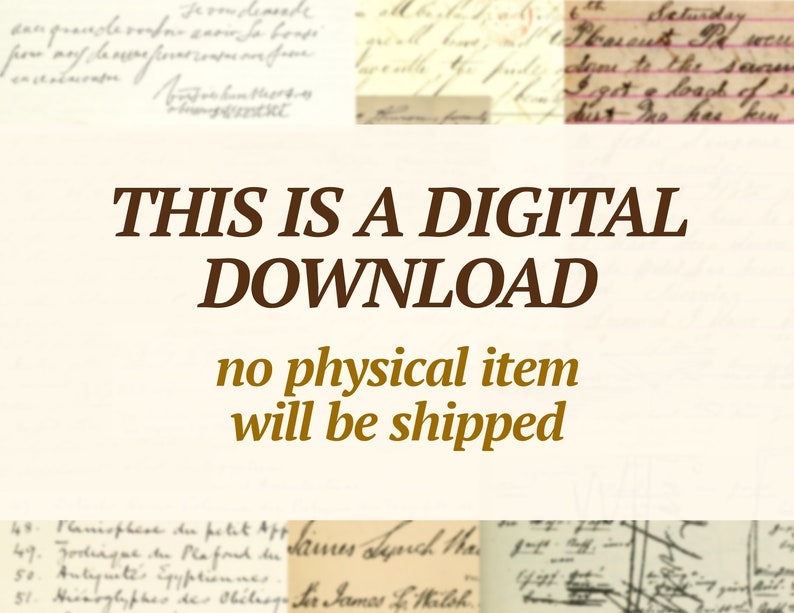 Old Handwritten Notes Printable Ephemera Vintage Letters - Etsy
