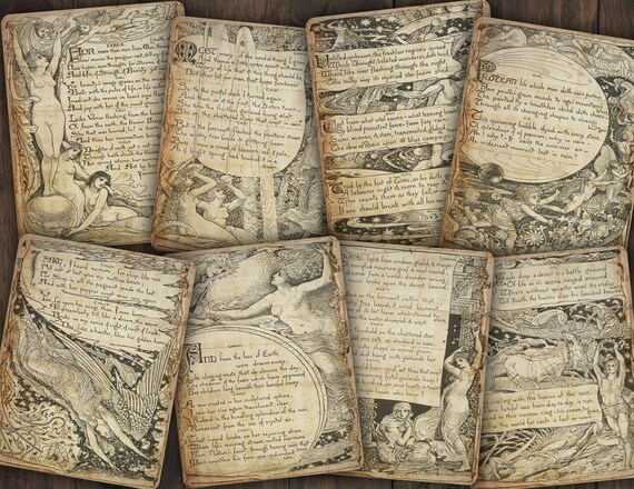 Vintage Fairytale Text Journaling Cards Printable Fairy - Etsy