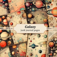 Galaxy Maps Digital Paper, Gold Galaxy Maps, Gold Astronomy Backgrounds ...