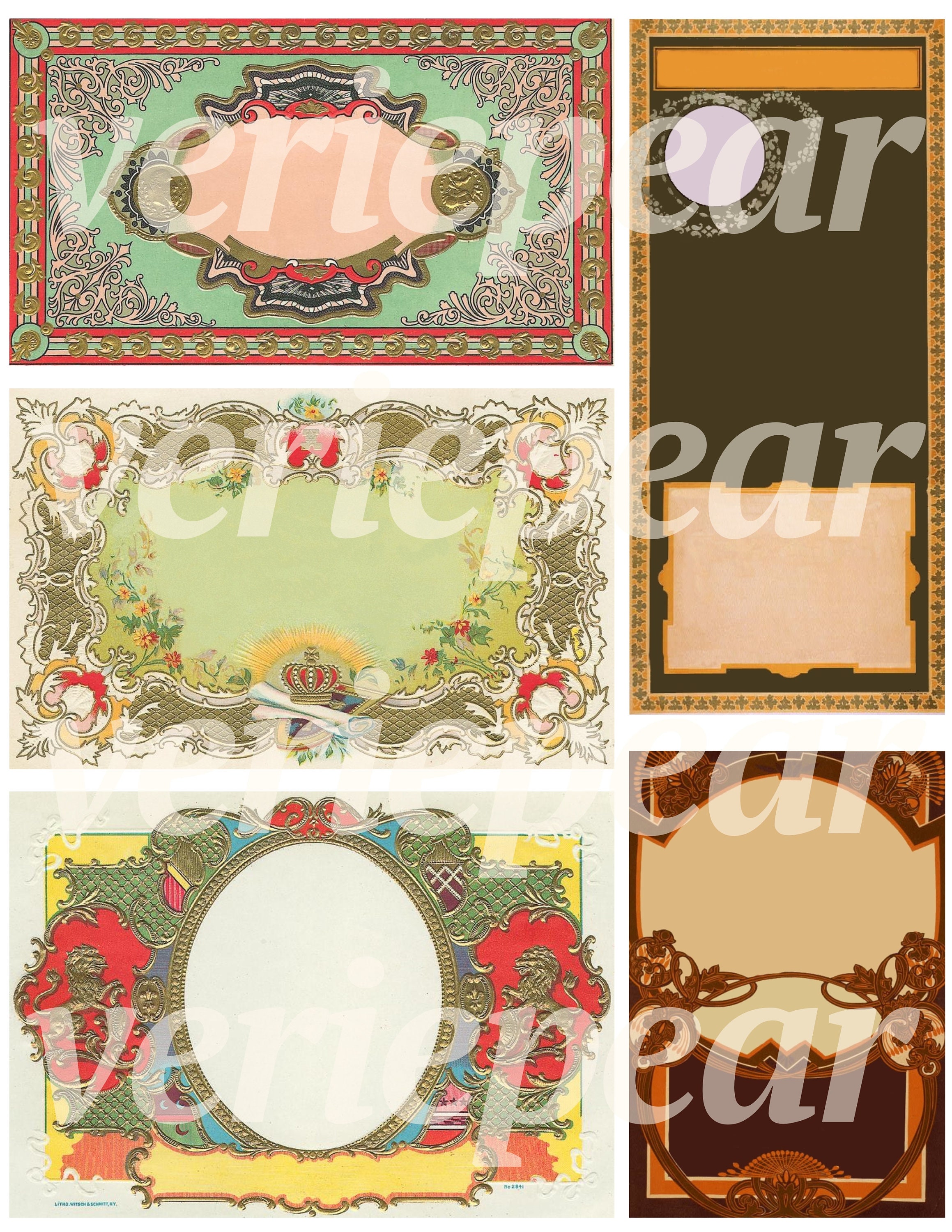 Victorian Frames & Labels 29 Pc Vintage Journaling - Etsy