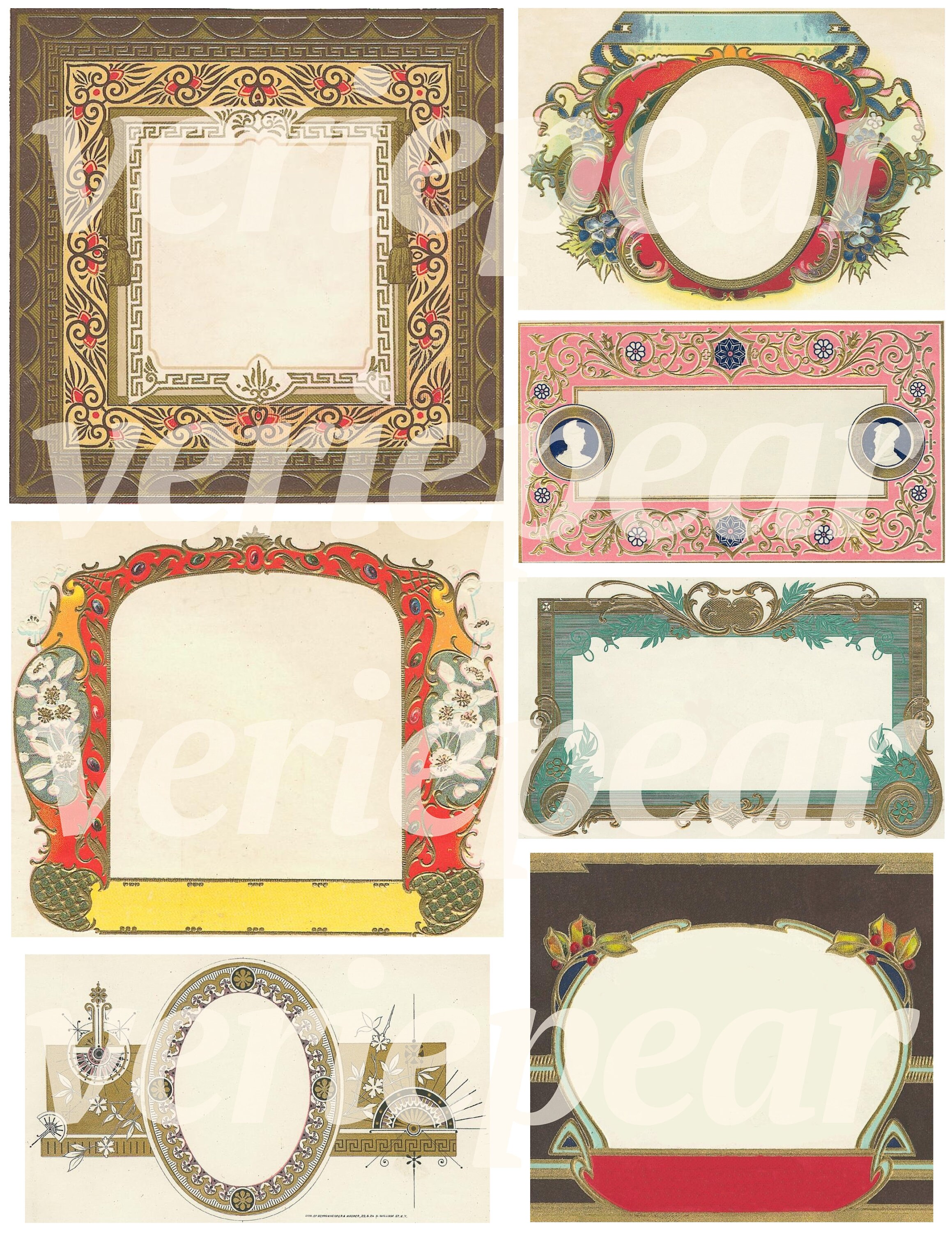 Victorian Frames & Labels 29 Pc Vintage Journaling - Etsy