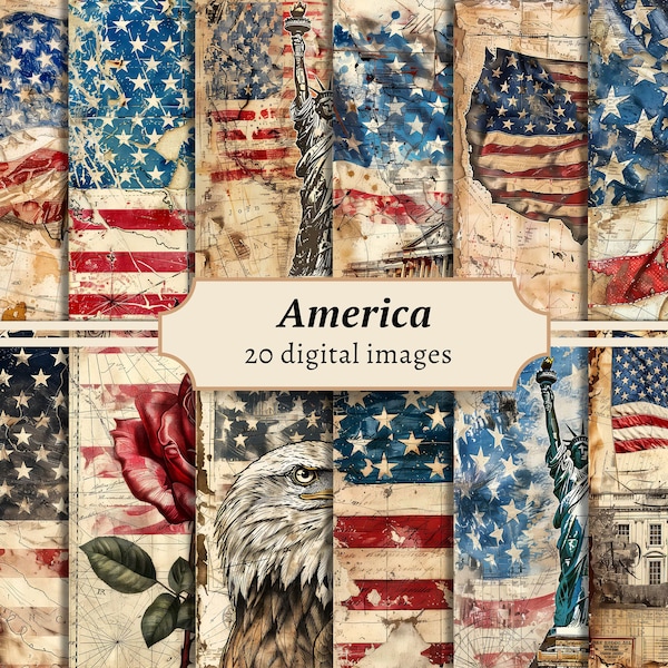 Patriotic Scrapbook - Etsy