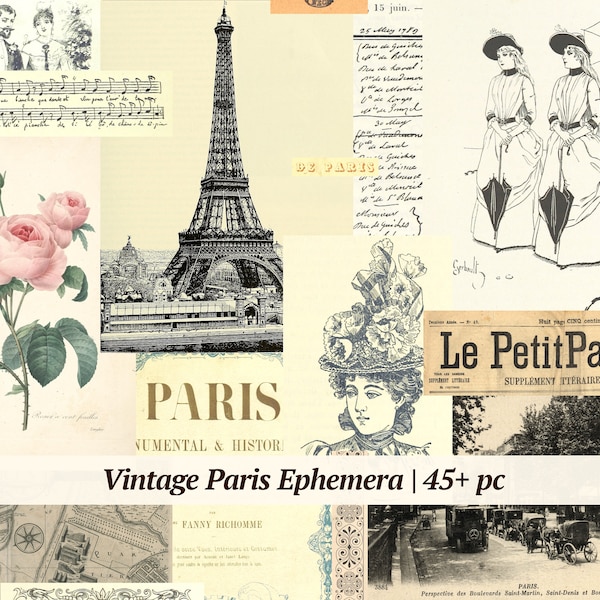 Paris Ephemera - Etsy