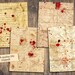 Bloody Letters Digital Papers, Vintage Scrapbook Kit, Handwriting ...