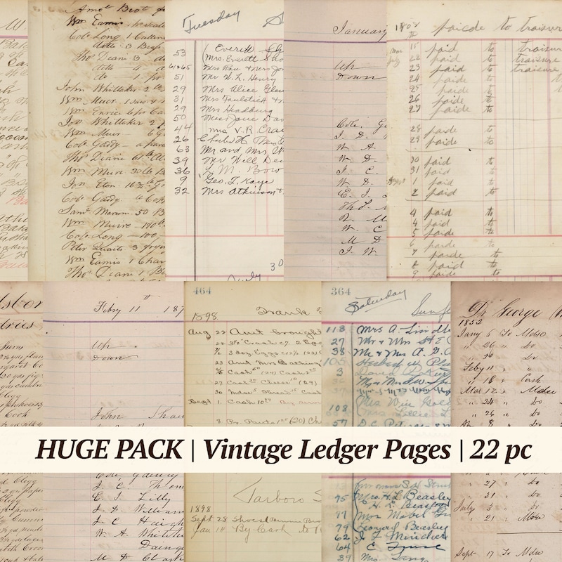 Antique Accounting Ledgers - Etsy
