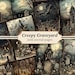 Creepy Graveyard Junk Journal Pages, Digital Scrapbook Paper Kit ...