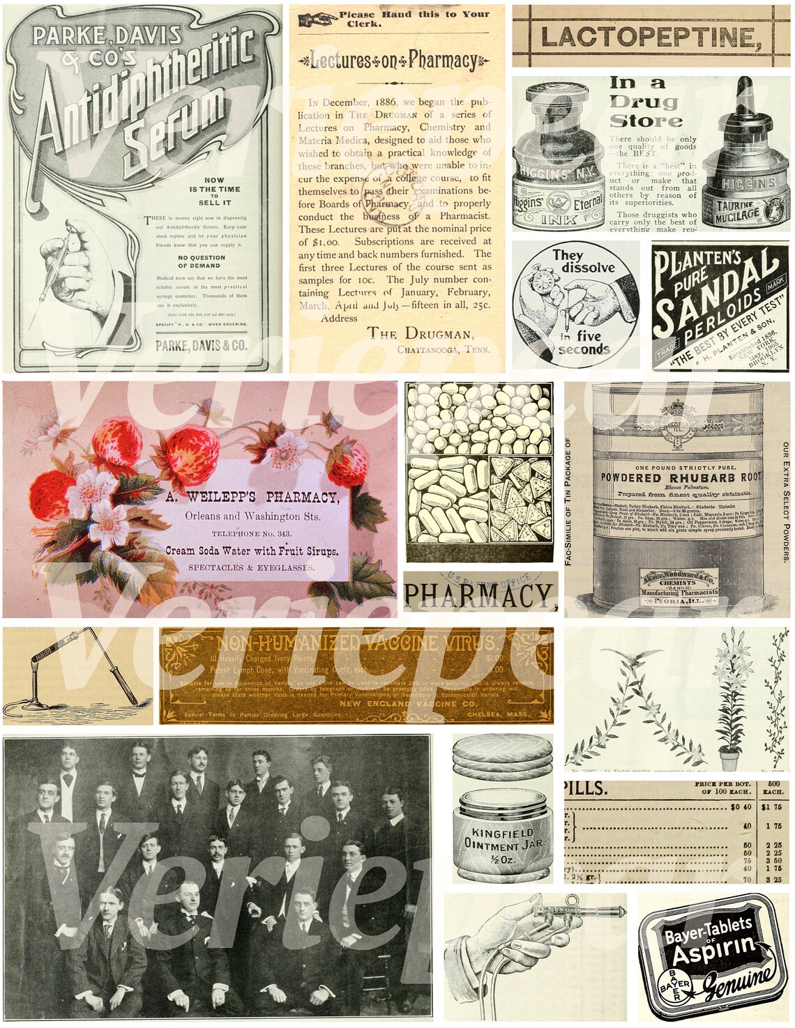 Vintage Apothecary Ephemera | 75+ Pc | Printable Medicine Labels | Old ...