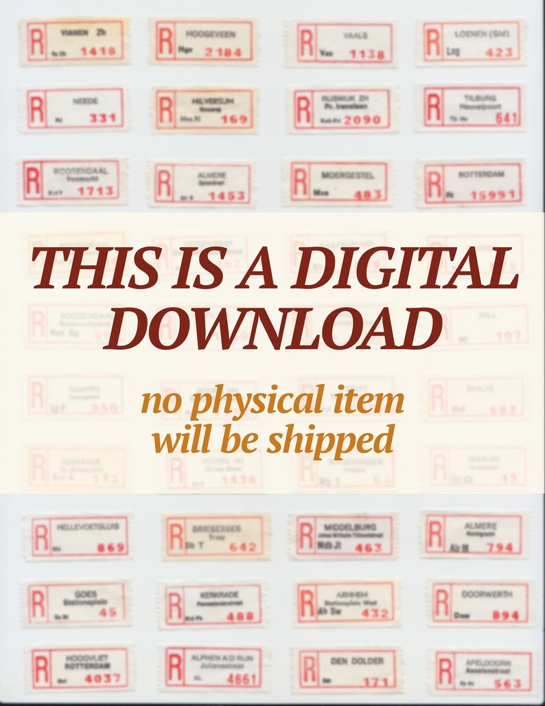 Vintage Registration Labels 80x Printable Postal Labels - Etsy