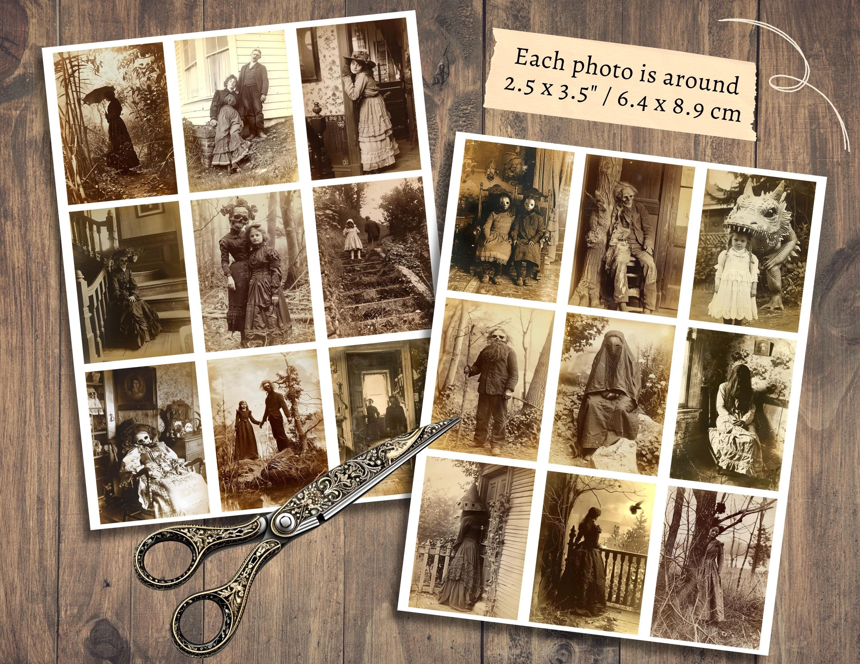 Creepy Photos, Printable Weird Ephemera, Vintage Junk Journal, Digital ...