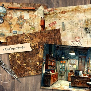 Detective Junk Journal Kit, Digital Scrapbook Paper, Mystery Case File ...