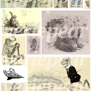 Vintage Frog Ephemera Kit | 40+ Pc | Toad Junk Journal Paper, Trade ...