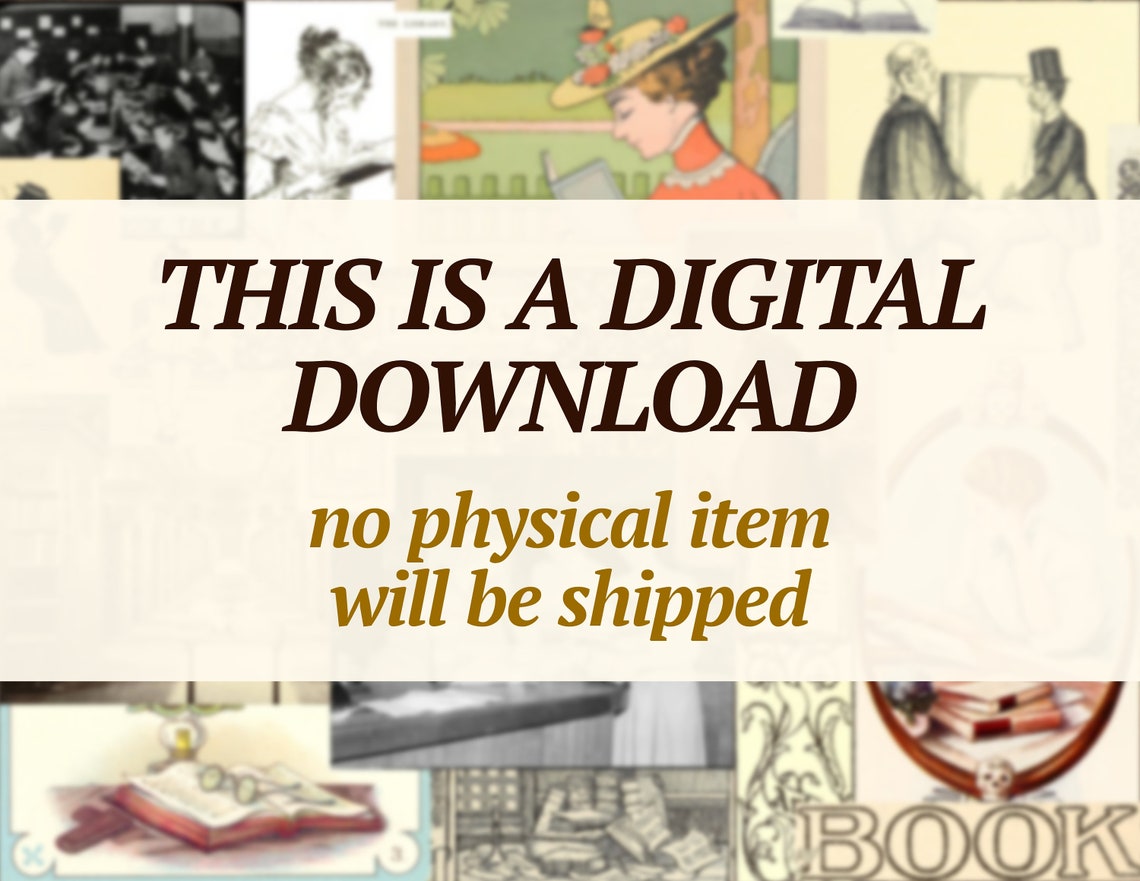 Vintage Book Ephemera 65 Pc Digital Library Junk Journal - Etsy