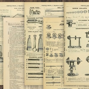 Vintage Catalogue Pages | 25 Pc | Printable Antique Junk Journal Paper ...