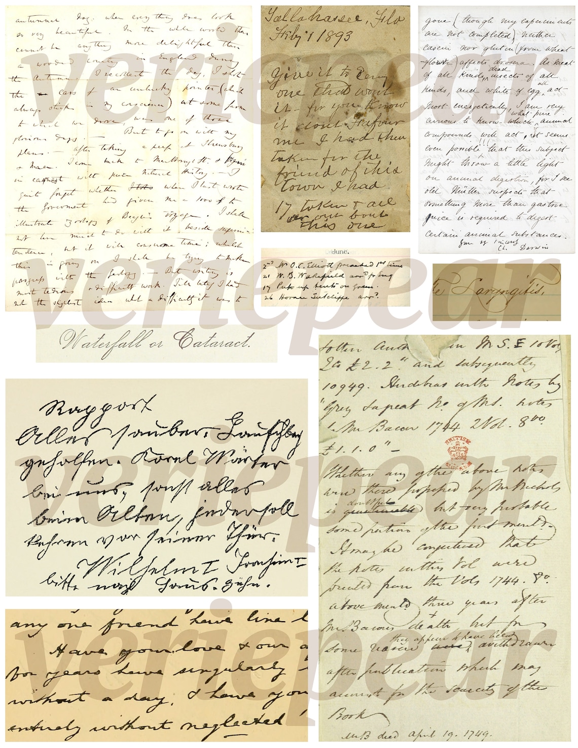 Old Handwritten Notes | Printable Ephemera | Vintage Letters | Antique ...