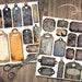 Rusty Grunge Tags & Labels, Printable Junk Journal Embellishments ...