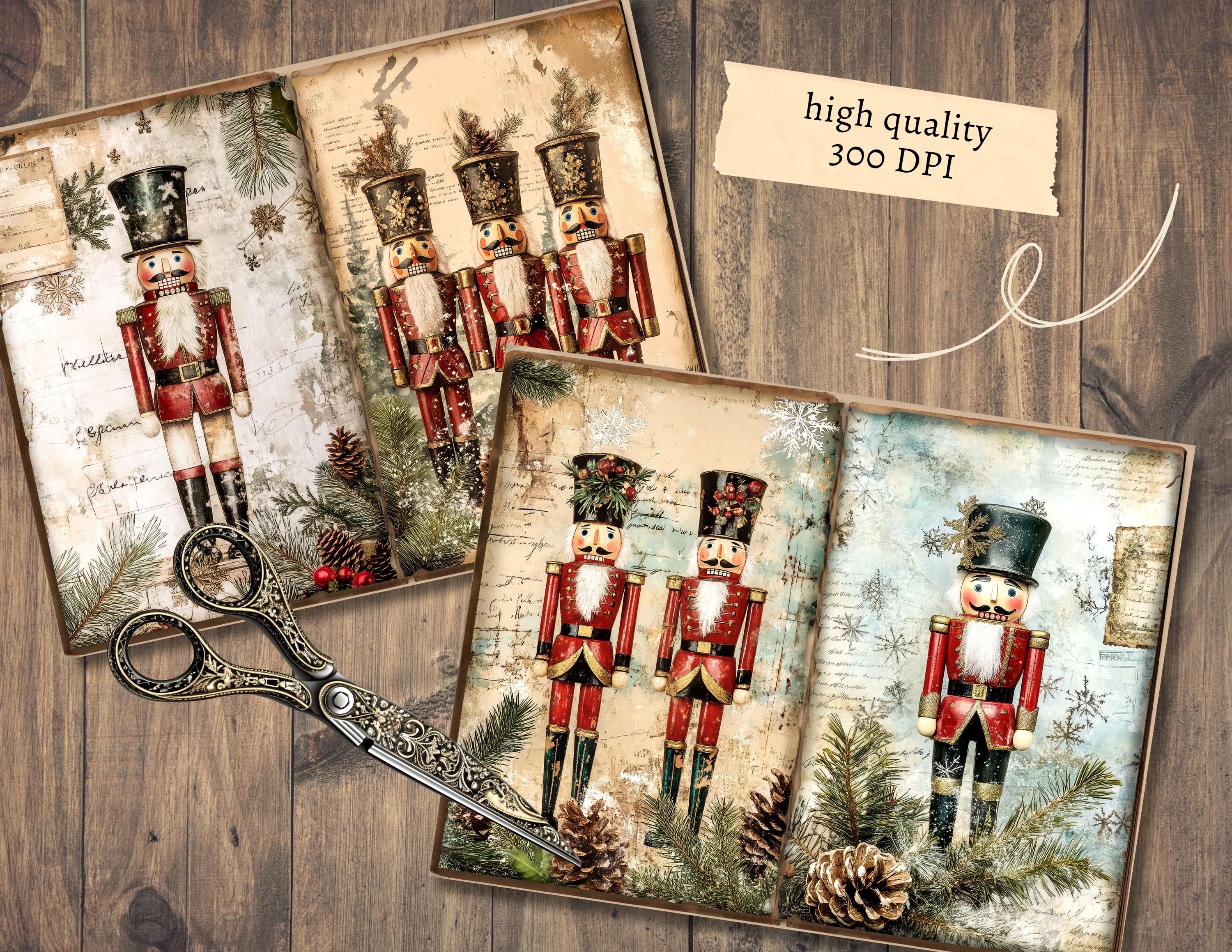 Nutcracker Junk Journal Pages, Digital Winter Scrapbook, Christmas ...
