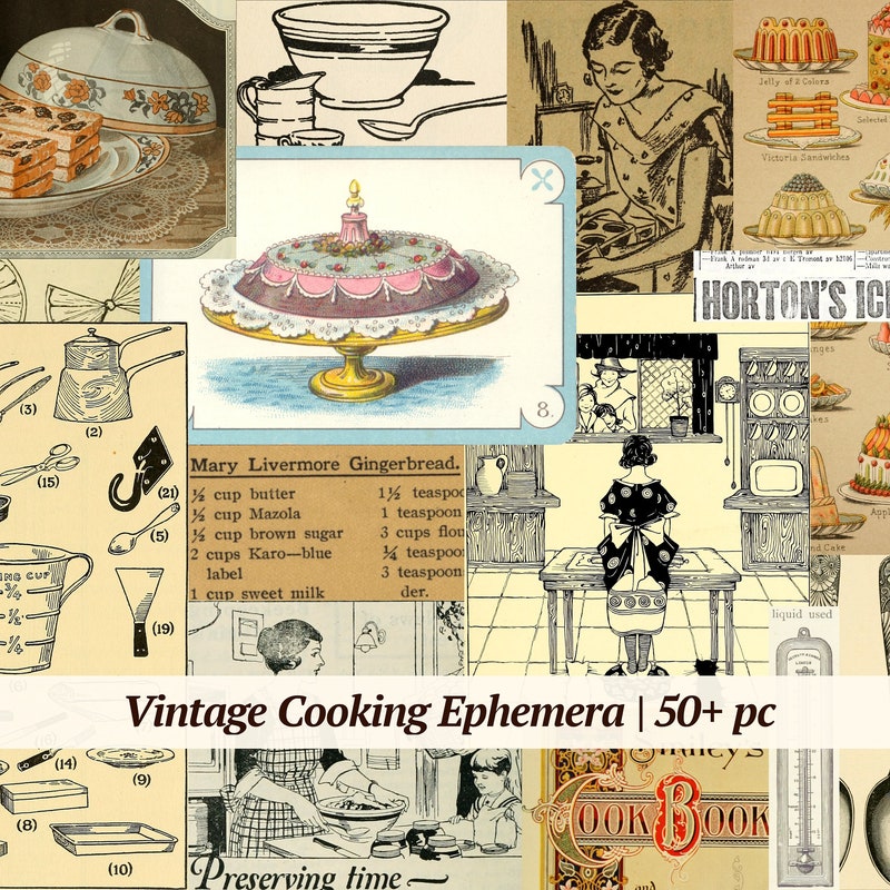 Vintage Cookbook Scrapbook - Etsy