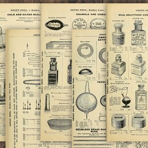Vintage Catalogue Pages | 25 Pc | Printable Antique Junk Journal Paper ...