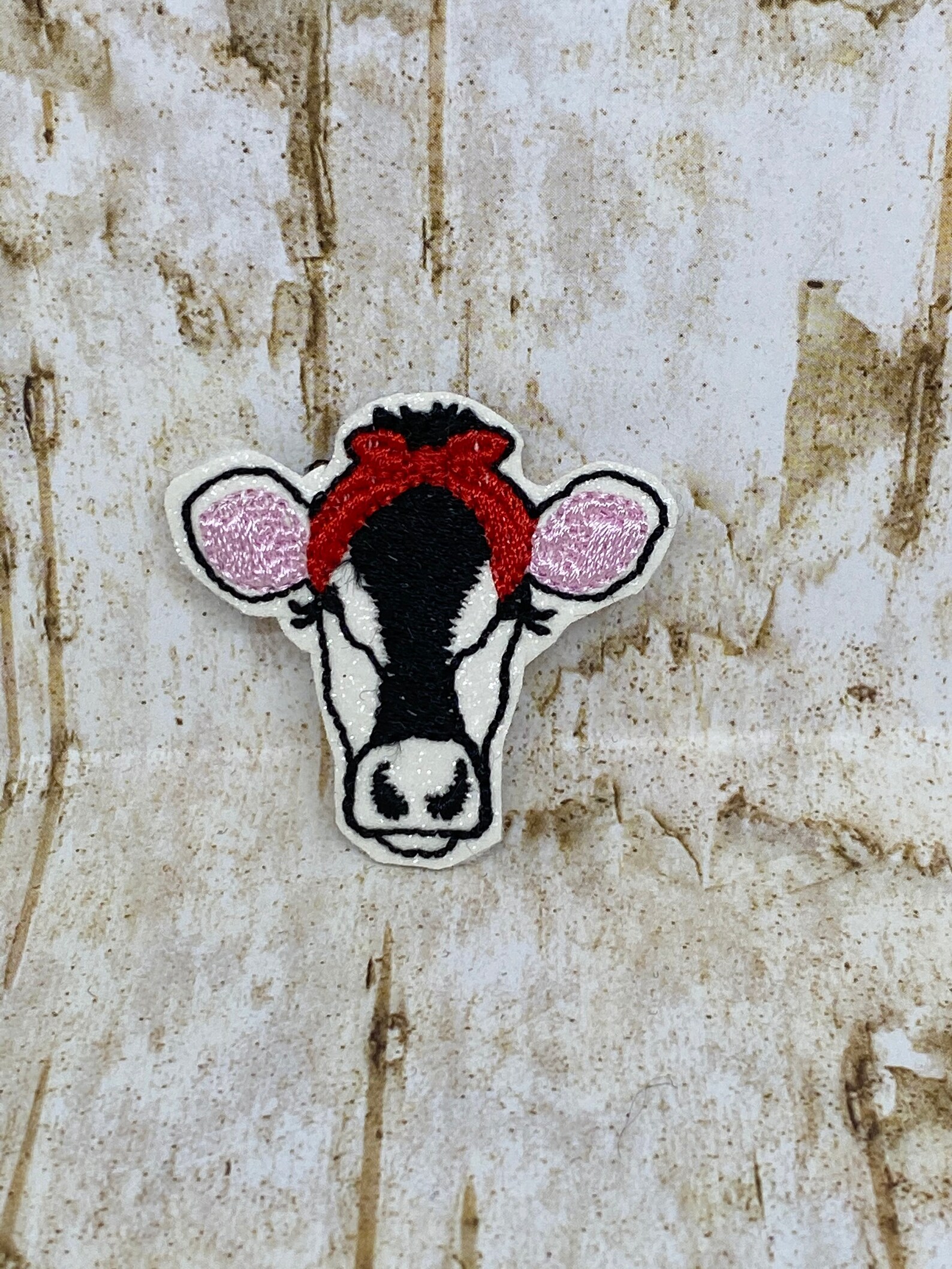 Cow With Bandana Feltie | Etsy