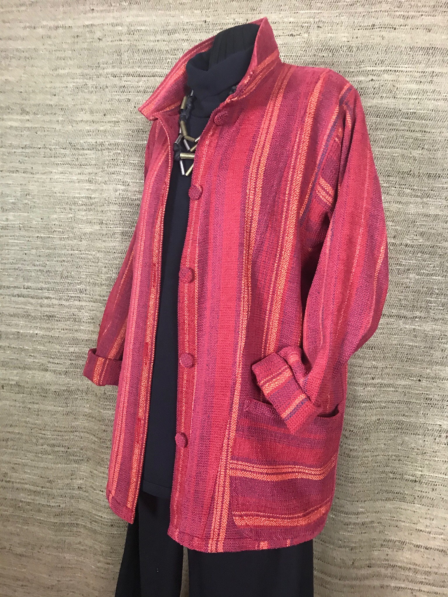 A jacqueline Beverley Subtle Stripped Jacket. - Etsy