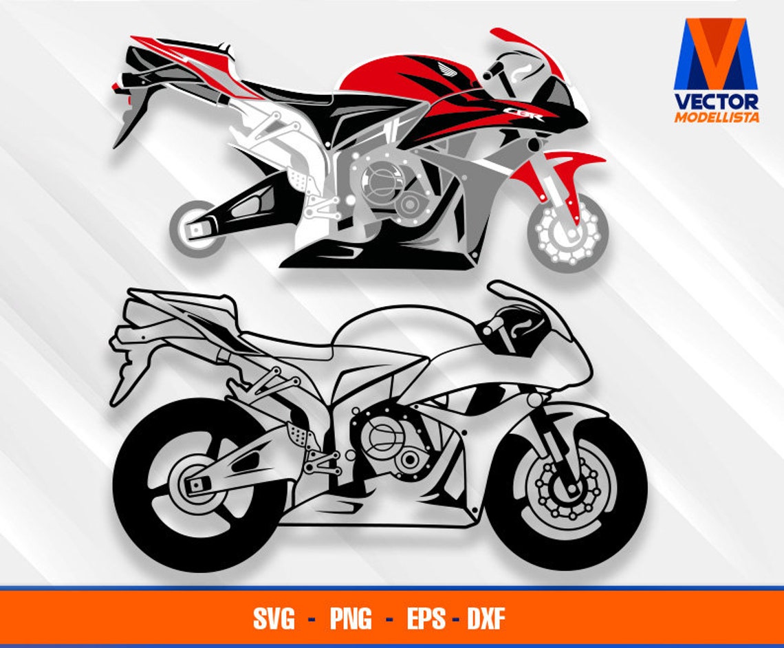 CBR600RR Motorcycle EPS SVG PNG Dxf Vector Art Cricut - Etsy