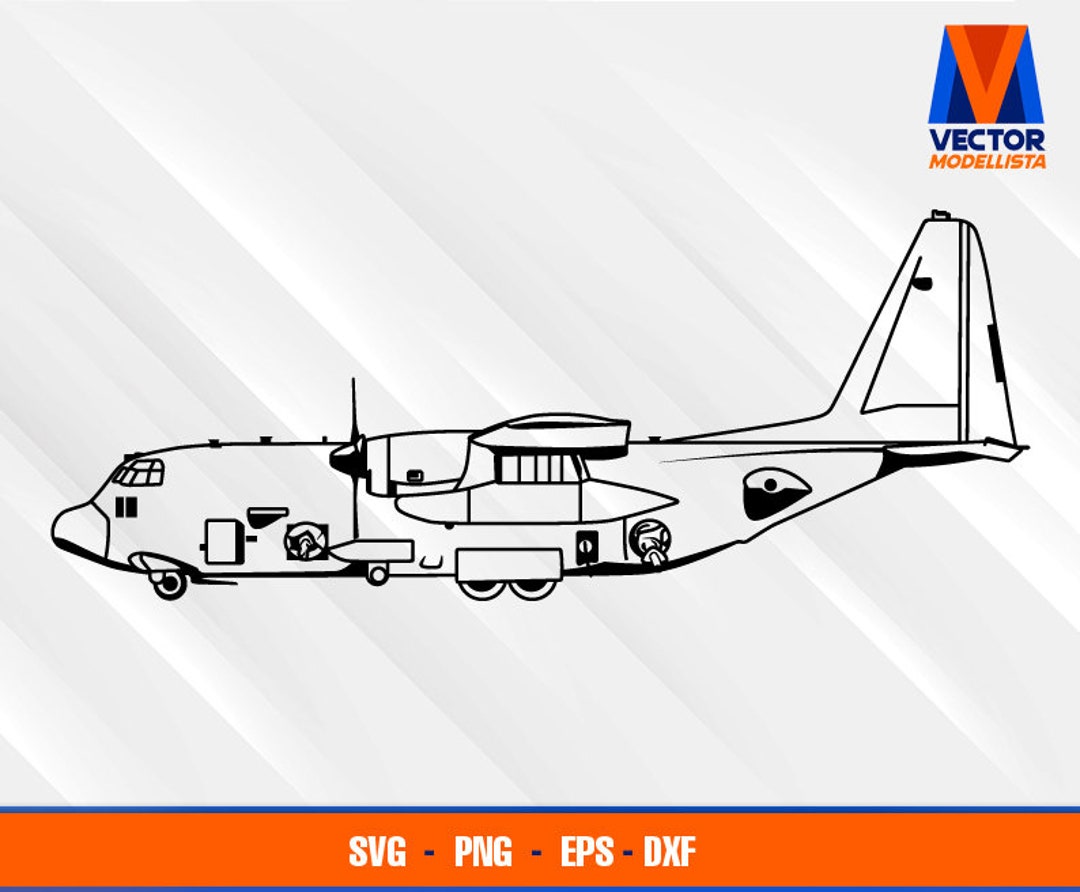 Ac-130u Spooky Airplane SVG - EPS - PNG - Dxf Vector Art - Us Air Force ...