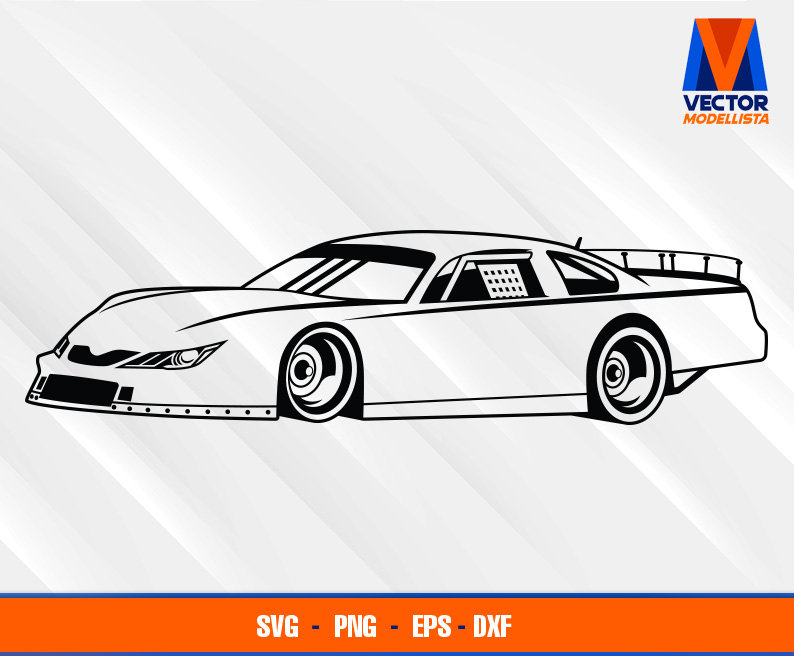 Pavement Late Model Race Car EPS - SVG - PNG - Dxf Vector Art - Cricut ...