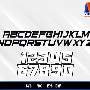 Mx Bmx Speed SVG Letters Numbers, Dirtbike Racing Numbers SVG - EPS ...