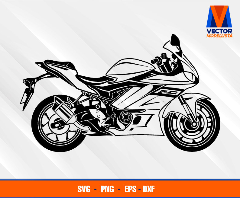 Yzf-r3 Motorcycle EPS SVG PNG Dxf Vector Art Cricut Silhouette Cameo - Etsy