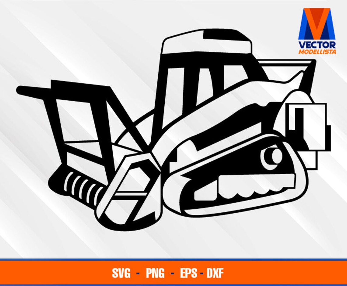 Super Track Skid Steer SVG PNG Dxf Vector Art Cricut Silhouette Cameo ...