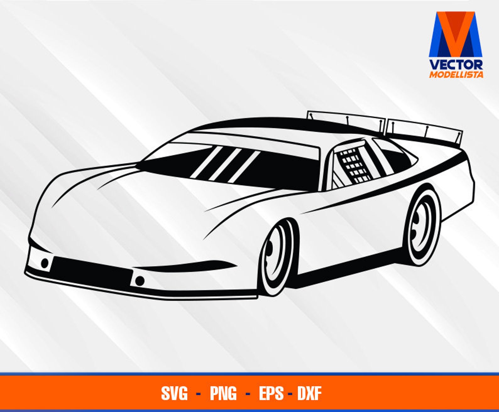 Pavement Late Model Race Car EPS SVG PNG Dxf Vector Art Cricut ...