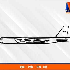 B-52H Stratofortress Airplane SVG - EPS - PNG - Dxf Vector Art - Us Air ...